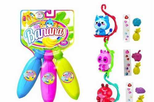 Bananas Игрушка связка из 3х бананов, цвета синий, фиолетовый, зелёный BB30000A