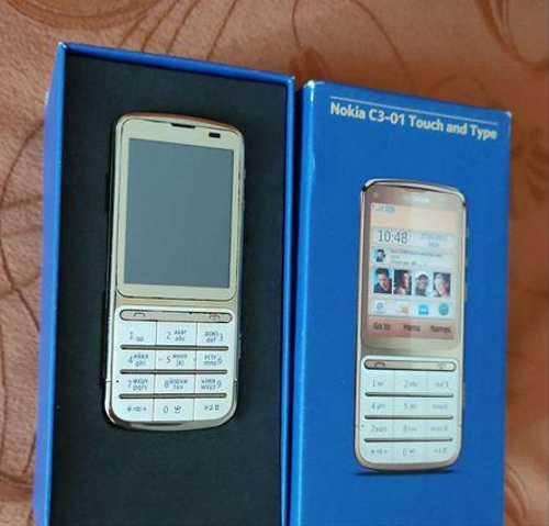 Мобильные телефоны бу nokia с3-01 gold