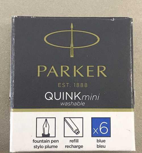 Parker картридж с чернилами Quink Short синий для