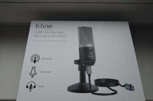 Микрофон fifine K670 (конденсаторный, новый)