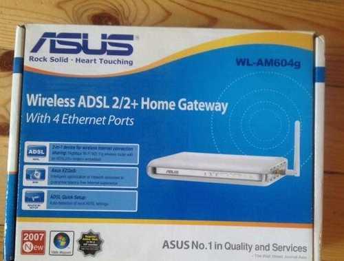 Asus wireless adsl 2/2+ home gateway wl-am604g