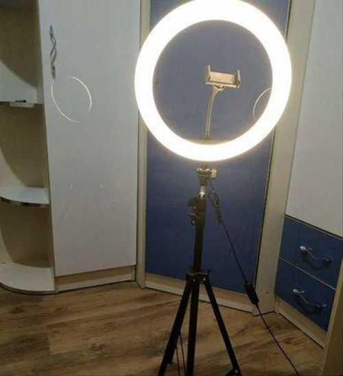 Кольцевая лампа 36 см + со штативом + гарантия