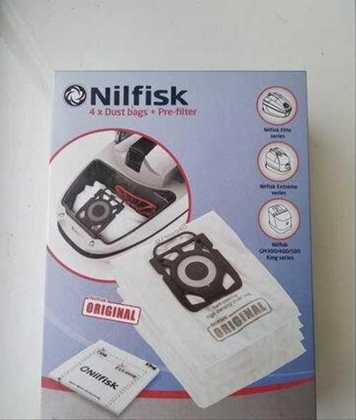 Nilfisk 107407940-4 Bags Vacuum Cleaner + pre-Filt