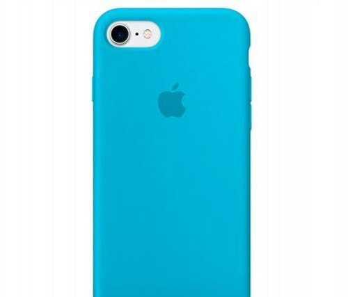 Голубой силиконовый чехол для iPhone 7/8 Silicone