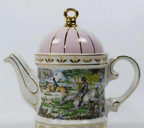 Англия фарфо чайник заварочный коллекционный Охота