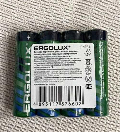 Батарейки аа Ergolux солевые