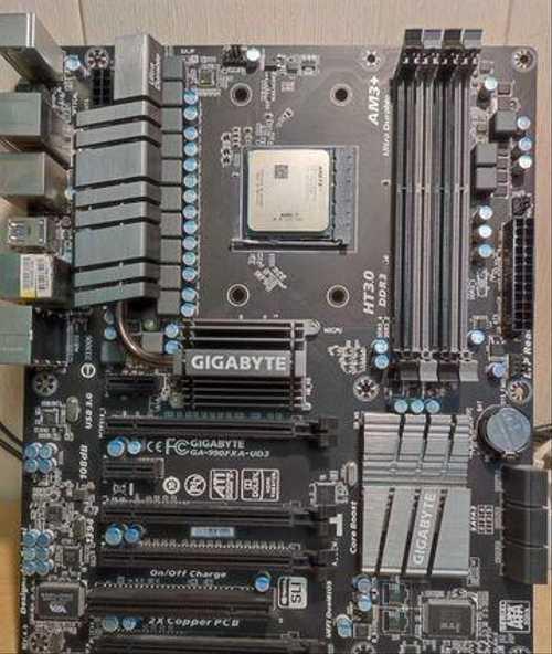 Gigabyte GA-990FXA-UD3 + проц, память и охлад