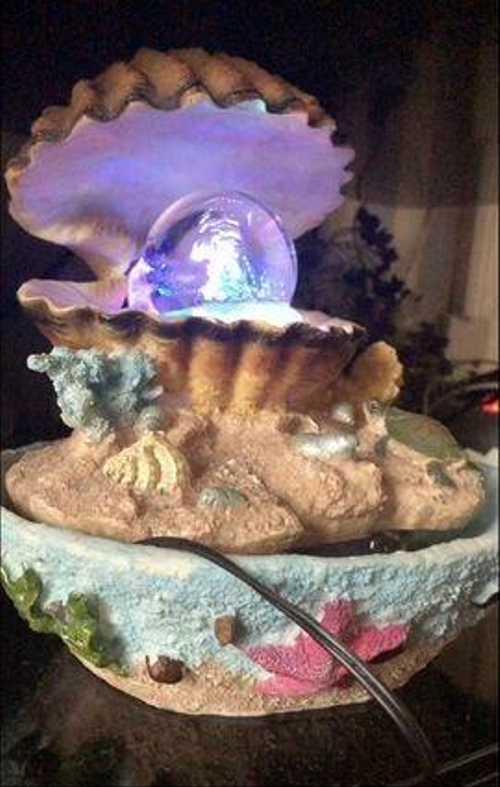 Интерьерный фонтан Раковина с подсветкой