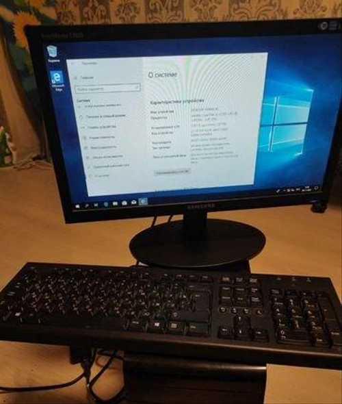 Компьютер compaq, монитор Samsung и клавиатура
