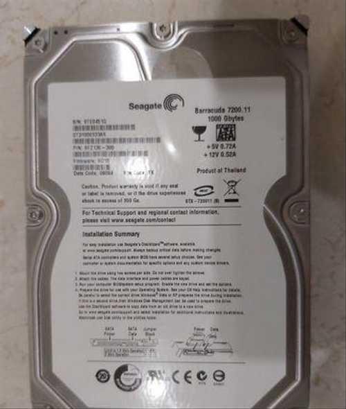Продам HDD Seagate Barracuda 7200.11 1TB