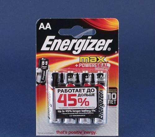 Батарейка Energizer LR6/4BL MAX+Power Seal