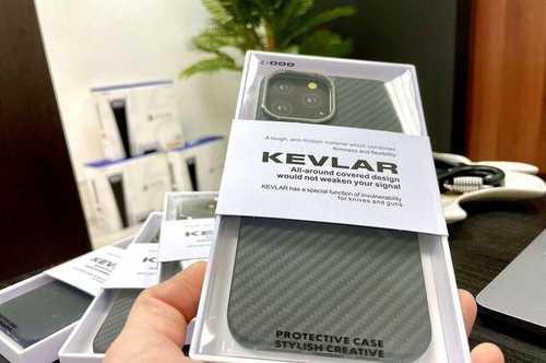 Кевларовый чехол-накладка для iPhone 13 Max черный