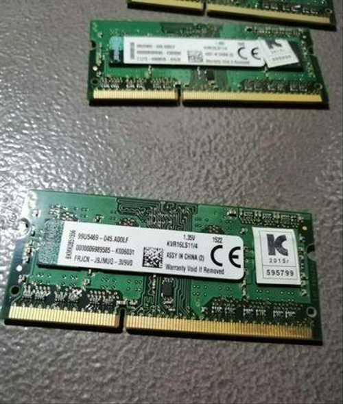 Оперативная память DDR3L Kingston 4Gb (KVR16LS11/4