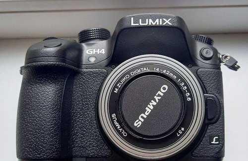 Фотоаппарат Panasonic GH4 с объективом