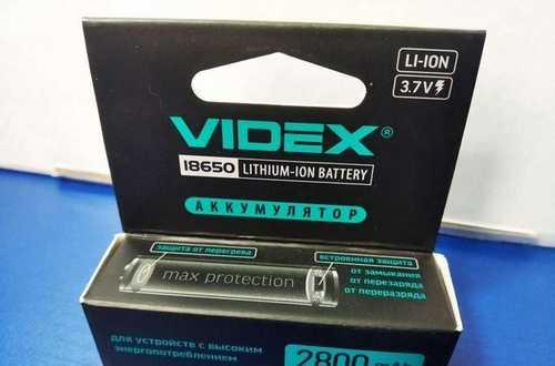 Аккумулятор videx 18650 2800 mAh с защитой