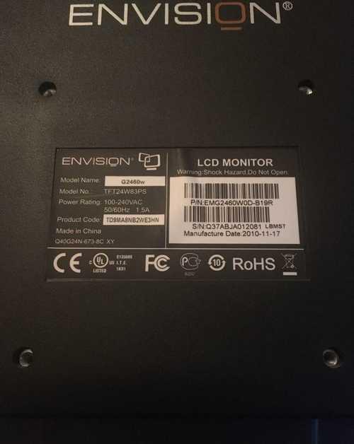 LCD монитор envision g2460w 24"