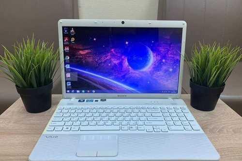 Белый ноутбук Sony Vaio / GeForce