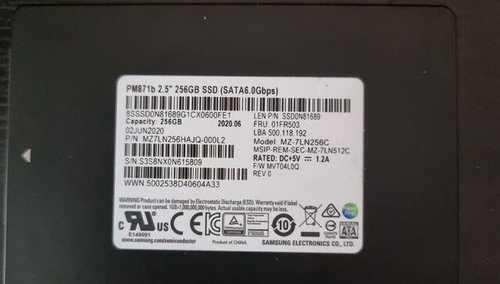 SSD Samsung PM871b 256 Gb