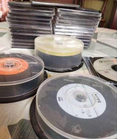 Болванки CD-RW, CD-R, DVD+RW, коробки для CD