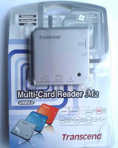 Картридер Transcend Multi-Card Reader M2. TS-RDM2S