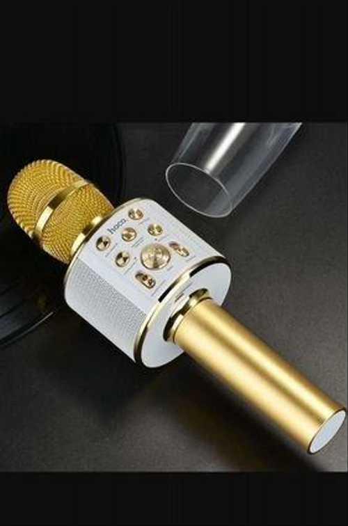 Беспроводной караоке-микрофон Hoco BK3, золотой