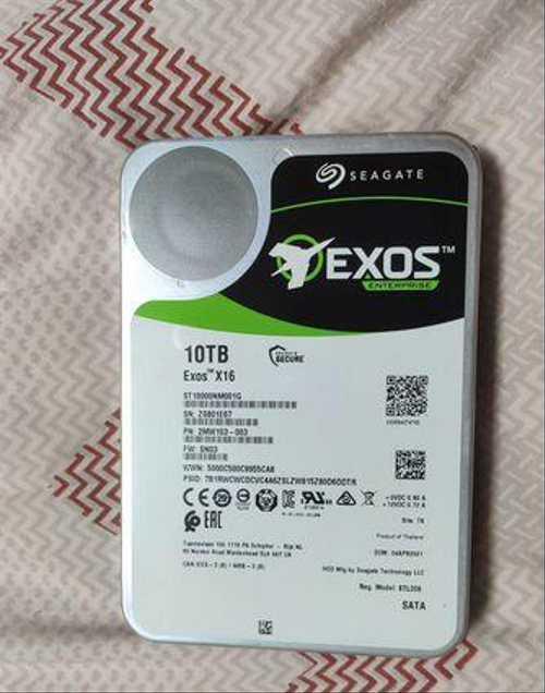 Жесткий диск Seagate Exos 16 HDD 10TB