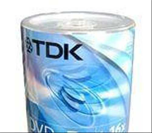 Диск DVD-R TDK 4.7гб, 16x, 100шт., Cake Box