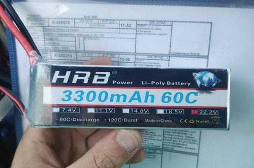 Hrb 6s 3300mah lipo аккумулятор