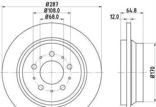 Диск тормозной задний для а/м Volvo XC70 (00) d288 trialli