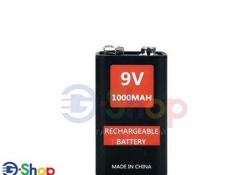 Акб Крона 9V Li-ion 1000mAh microUSB 1шт