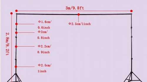 Установка для фонов складная, ворота. 2.6*3 м
