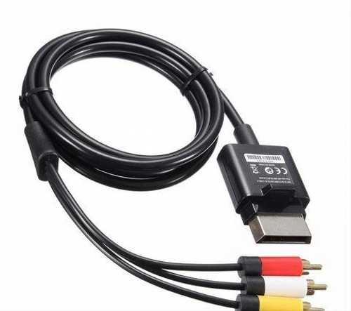 AV аудио видео кабель шнур RCA для xbox 360 fat/sl