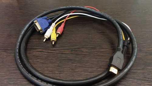 Каьель переходник hdmi to RCA VGA