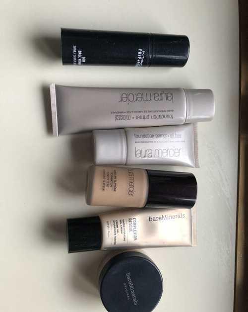 Laura Mercier, Bare Minerals пудра, праймер, тон