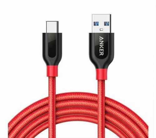 Кабель Anker PowerLine+ USB-C to USB 3.0 1.8m Red