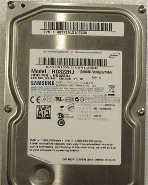 Продам HDD Samsung HD322HJ 320 Gb 7200 16Mb