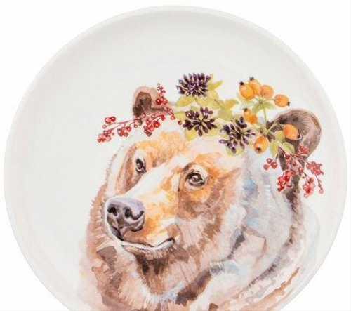 Lefard тарелка закусочная лесная сказка медведь, 19см