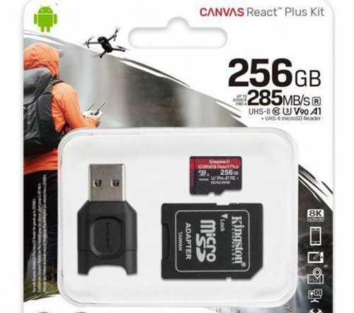 Карта памяти microsdxc 256Gb Kingston Canvas React