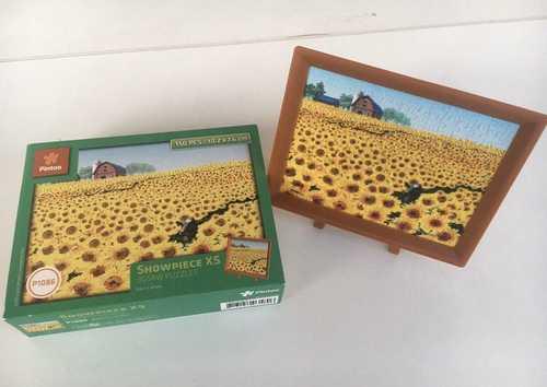 Пластиковый пазл 150 деталей Подсолнухи