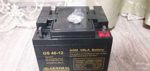 Аккумуляторная батарея General Security 12В 40 А*ч