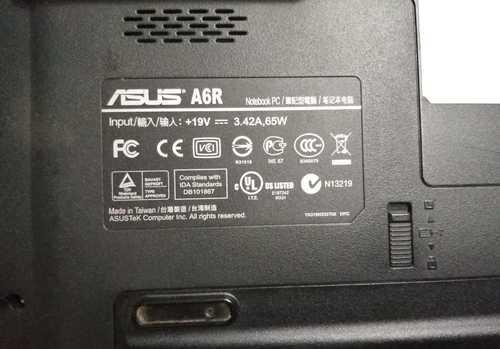 Ноутбук asus A6R на запчасти