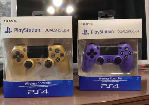 Dualshock 4 v2 Копия золотой и фиолетовый