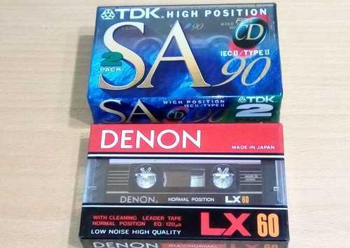 Аудиокассеты denon, TDK (цена за 3шт)