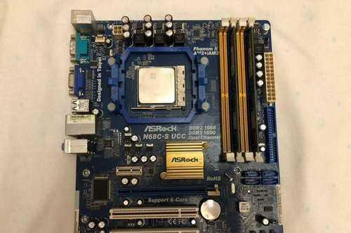 Материнская плата asrock n68c-s ucc в сборе