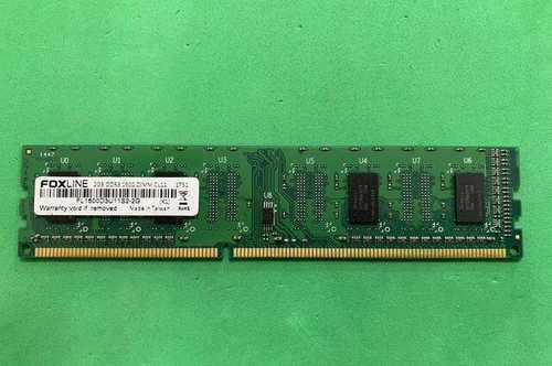 DDR3 1600 2GB Foxline FL1600D3U11S2-2G оем
