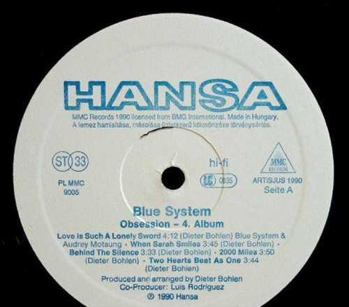 Виниловая пластинка LP Blue System "Obsession" 4 a