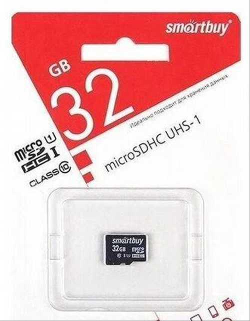 MicroSD 32GB Smart Buy Class 10UHS-I без адаптера
