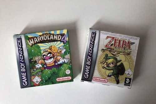 Картриджи GBA Gameboy Advance - Zelda, Warioland 4
