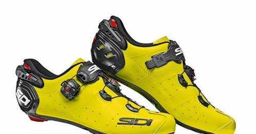 Шоссейные велотуфли sidi wire 2 Carbon yellow fluo