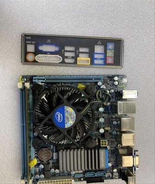 Материнская плата gigabyte H61 ITX с процессором и